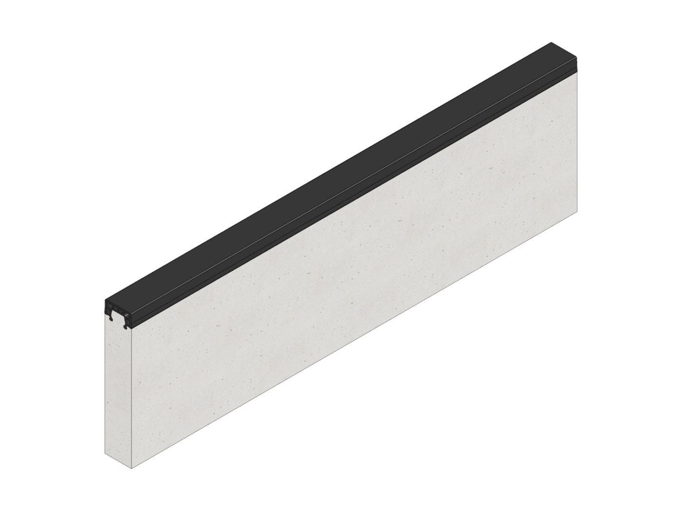 Schwarzer Soft-Randstein 1000/60/250 mm || artec®