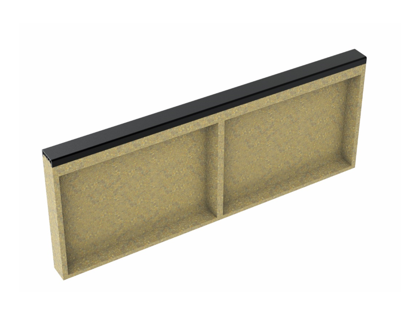 Schwarzer Soft-Randstein aus Polymerbeton || artec®